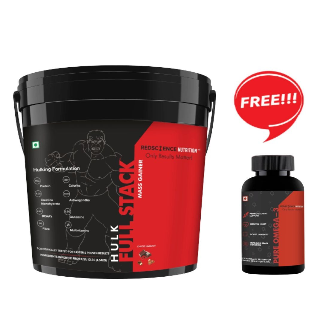 Buy Redscience FULL STACK™ Hulk Mass Gainer 10Lbs + Free