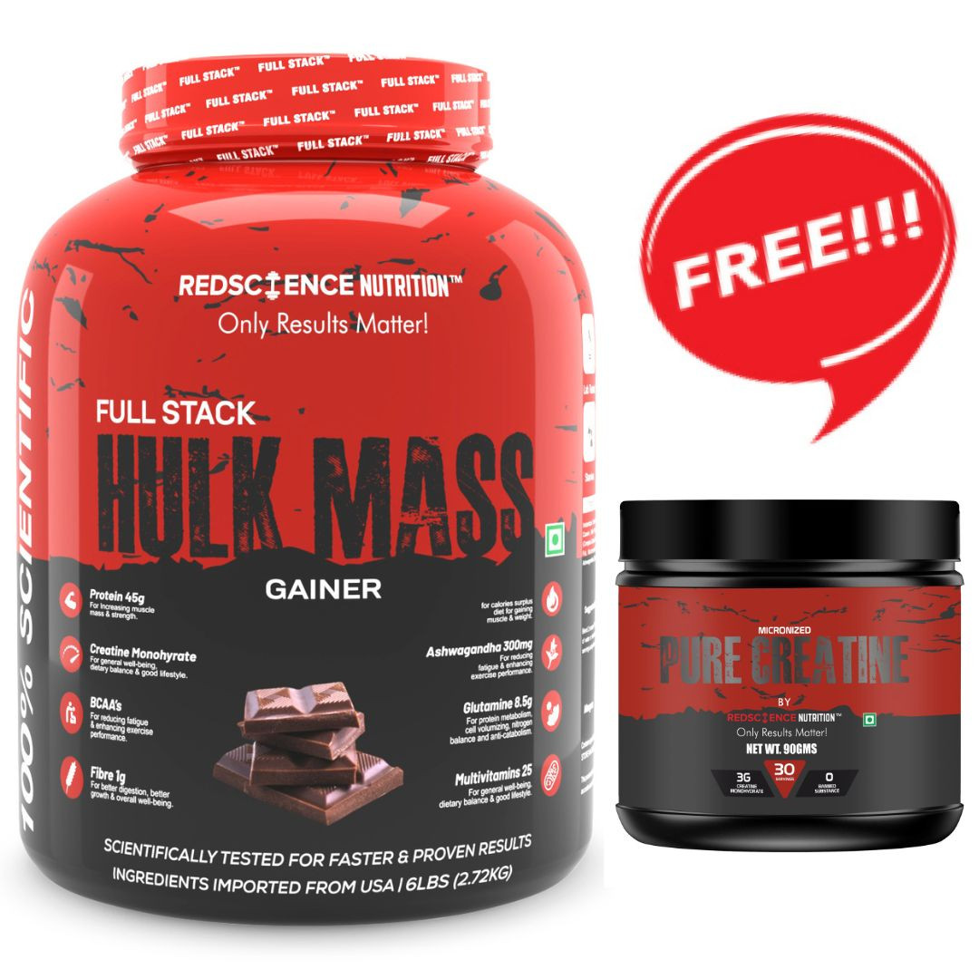 Buy Redscience FULL STACK Hulk Mass Gainer 6 Lbs + Free