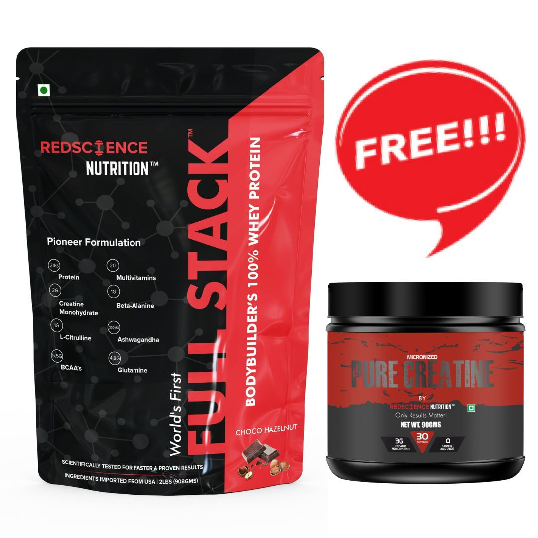 Buy Redscience FULL STACK Whey Protein 2 Lbs + Free