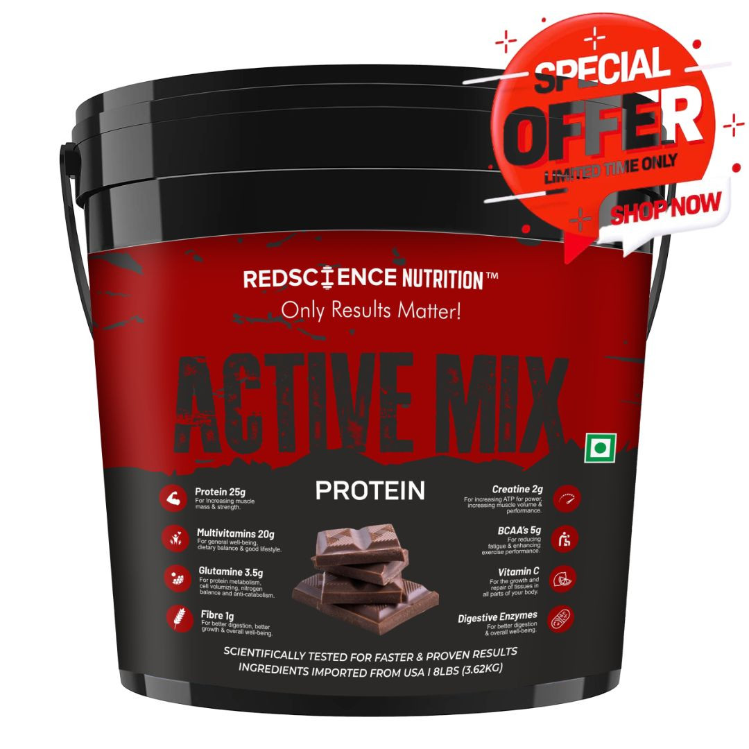 Buy Redscience ACTIVE-MIX Whey Protein 8 Lbs (With